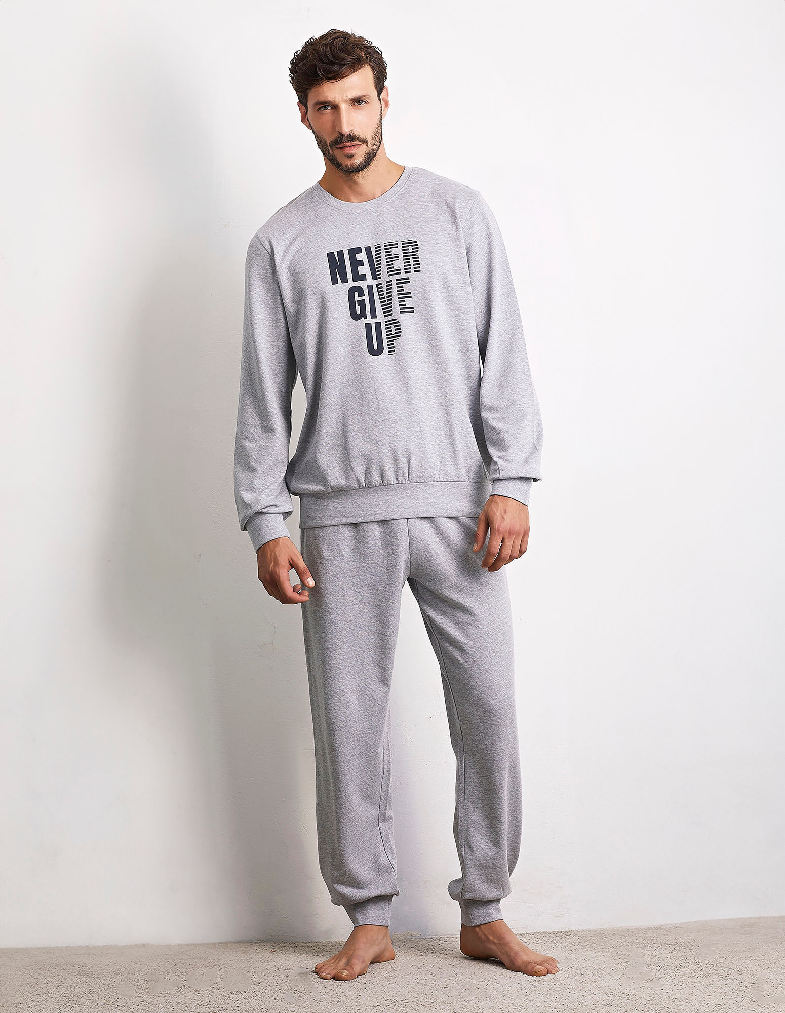 Pigiama lungo da uomo in cotone Frederick - Yamamay