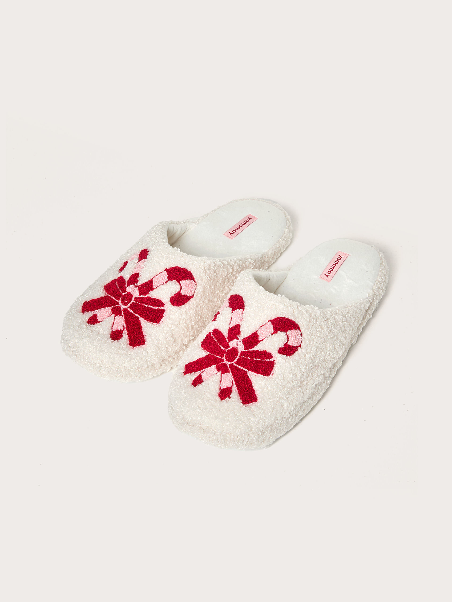 Candy Cane Club Fur Slippers - Yamamay